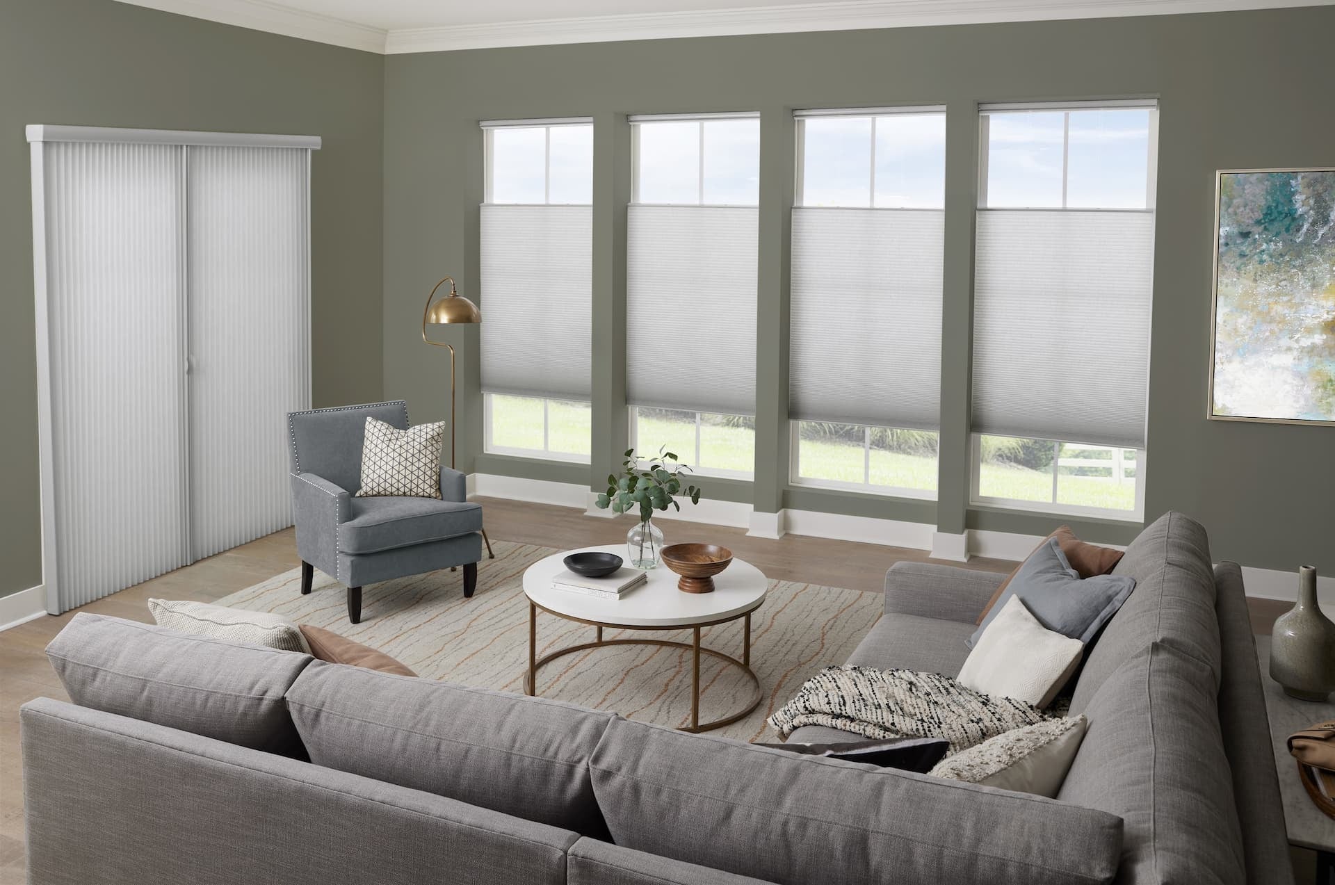 Custom Vertical Cellular Shades